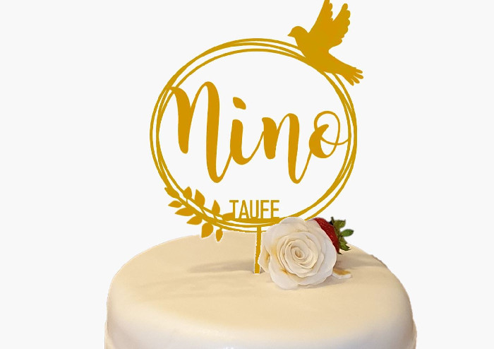 Personalisierter Cake Topper Taube :: Gschänklishop